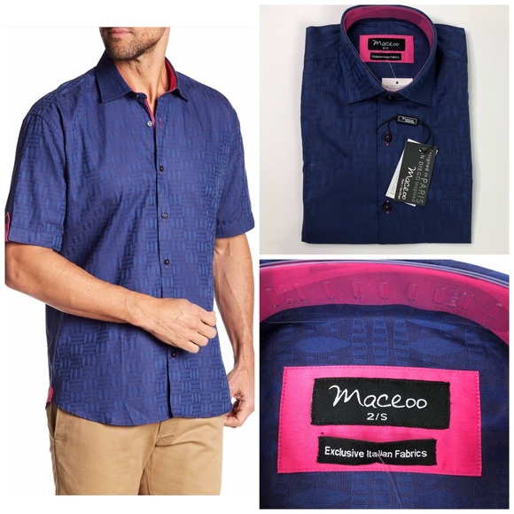 Maceoo | Shirts | Maceoo Fresh Short Sleeve Contemporary Men Shirt S ...